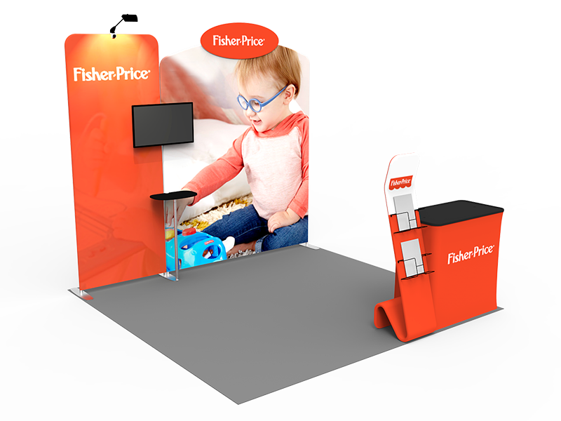 10x10 Custom Vendor Booth | Portable Trade Show Stand – Deluxe Canopy